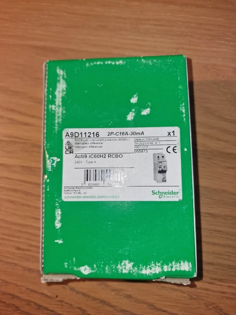 SCHNEIDER IC60H2 2P - C16A - 30mA - A9D11216 RCBO RCCB 16A C16 (brand ...