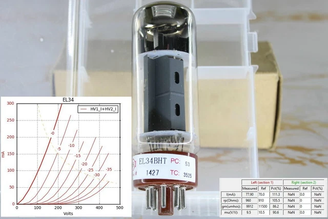 RUBY EL34 AUDIO Amplifier Tube Valve Avo Etracer Tested Vb1-4 £10.00 ...