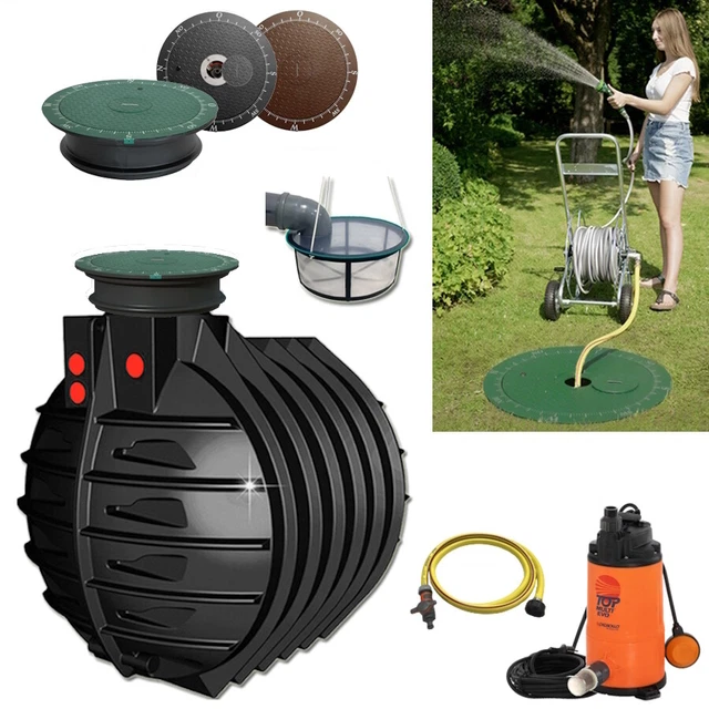 KOMPLETT-ANLAGE ZISTERNE ERDTANK Regenwassertank 6000 L inkl ...