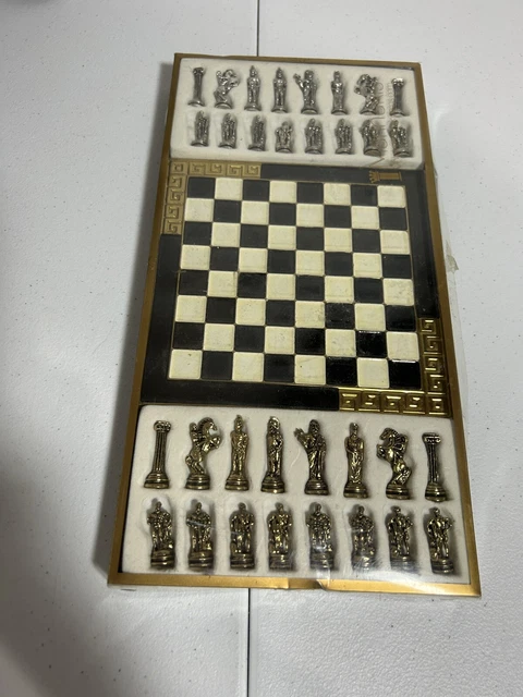 MARINAKIS BROTHERS MINI Metal Signum Versus Chess Set With Board Made ...