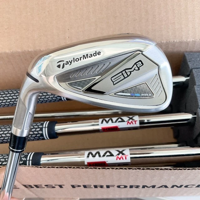 TAYLORMADE SIM2 MAX Irons 7 Pc Set #5-Pw,Aw *Left-Handed* Stiff *Open ...