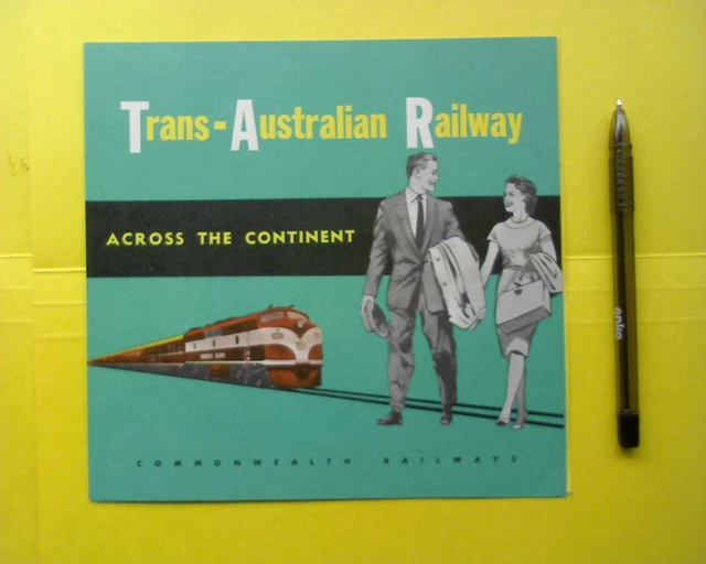 TRANS - AUSTRALIAN Railway sales brochure & Map, Commonwealth Railways ...
