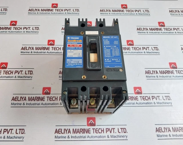 TERASAKI TL-100F 3 Pole Tembreak Circuit Breaker AC690V 50-60Hz 20A ...