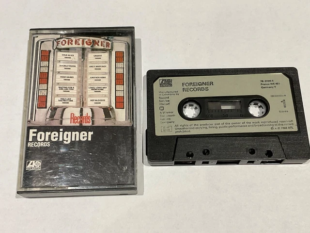 FOREIGNER RECORDS CASSETTE Tape Vintage Original 1982 German ATLANTIC ...