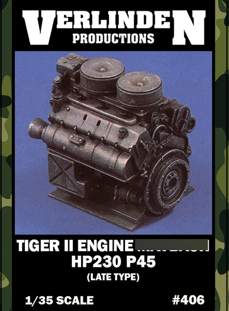 1/35 SCALE TIGER II ENGINE HP230 P45 Resin Accessory Kits VERLINDEN ...