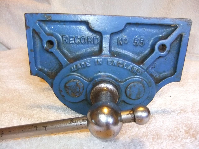 RECORD NO 55 Vintage Carpenters Bench Vice £26.00 - PicClick UK