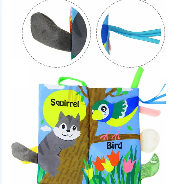 BABY TOUCHABLE TAIL Cloth Book With Crinkle Paper Sensory Toy 3977-1 £6 ...