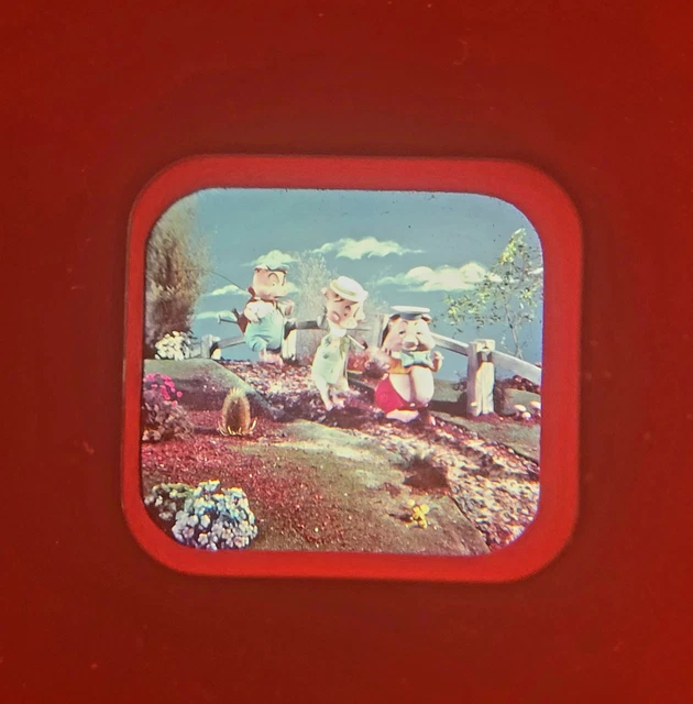 3 DISQUES VIEW-MASTER 3 Petits Cochons Petit Chaperon Rouge 3 Boucs ...
