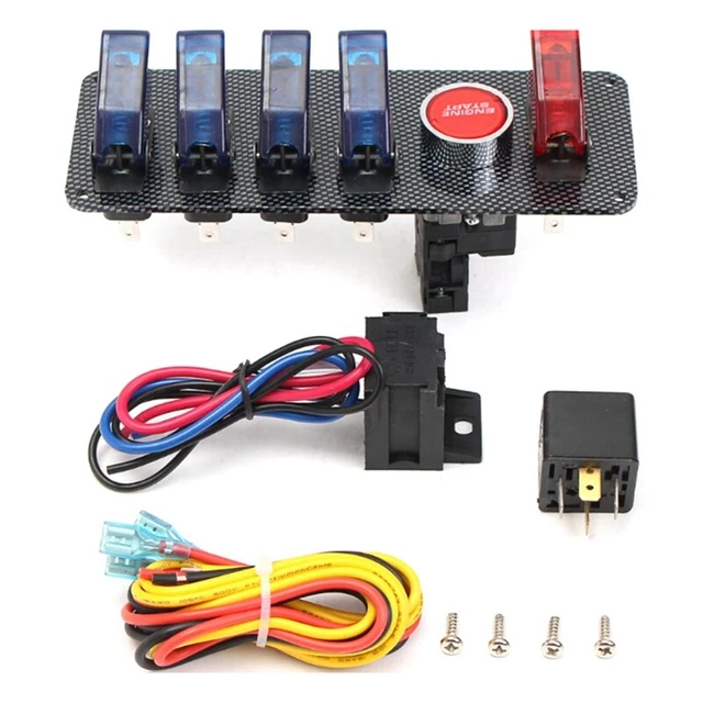 INTERRUPTEUR D'ALLUMAGE DE Course 12V 5 en 1 LED Interrupteur à Bascule ...