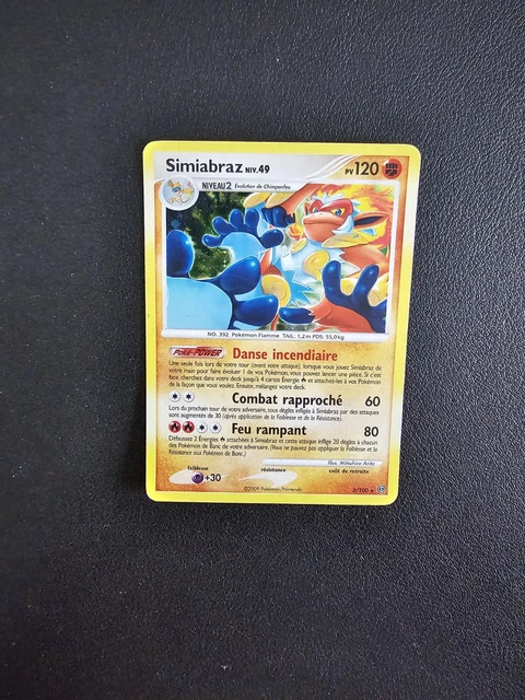 CARTE POKÉMON SIMIABRAZ 3/100 holo diamant et perle tempête EUR 13,00 ...