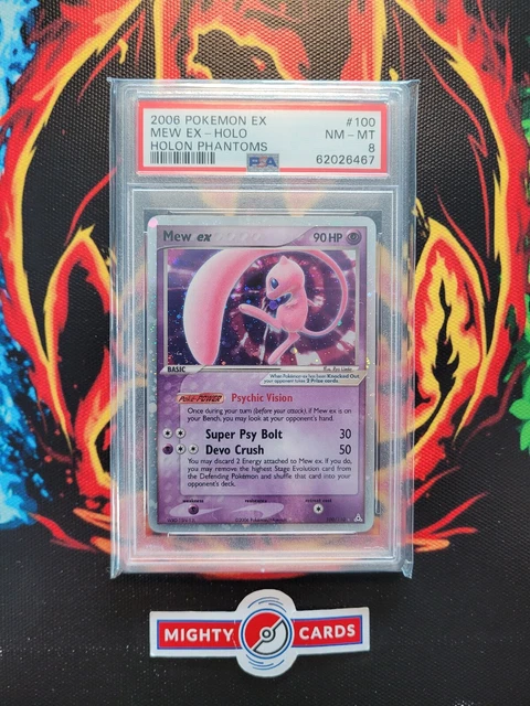POKEMON MEW EX 100/110 EX Holon Phantoms Set Holo PSA 8 NM - MINT SWIRL ...