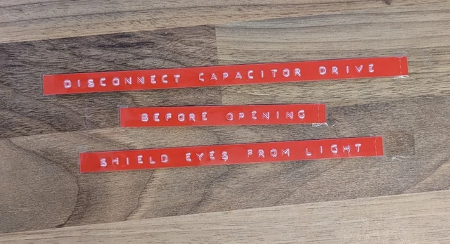 BACK TO THE Future Flux Capacitor Red Labels £5.42 - PicClick UK