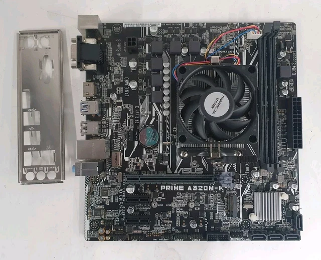 ASUS PRIME A320M-K Socket 1331 DDR4 Motherboard Wi. AMD Athlon 200GE ...