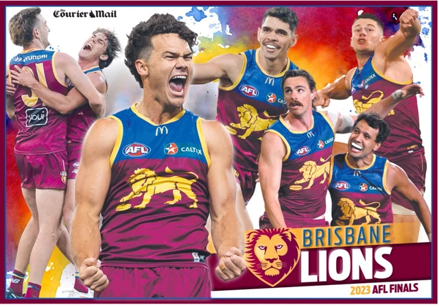 BIG 420MM BRISBANE LIONS AFL 2023 football team poster, Bargain,GR8 ...