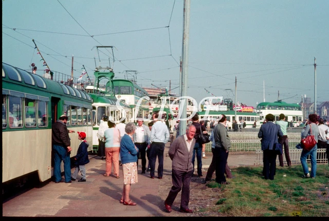 BLACKPOOL TRANSPORT TRAM Centenary Tram Procession 1985 Orig Slide+Copy ...