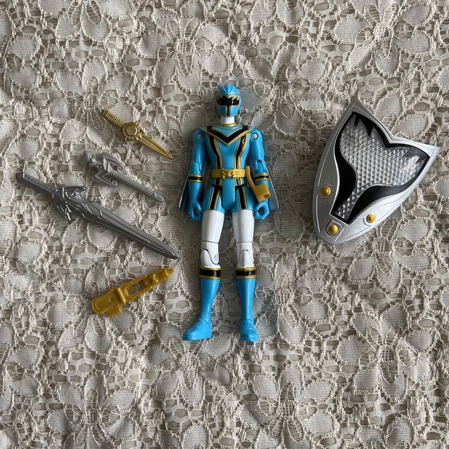 POWER RANGERS MYSTIC Force Blue Ranger Figure 5.5 Inch Tall With Shield ...