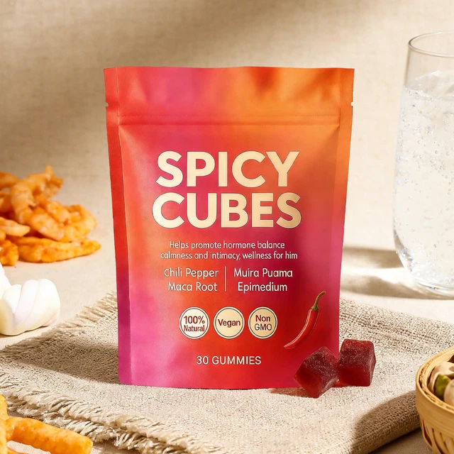 SPICY CUBES GUMMY Candy, Intimacy Gummies Promote Balance 30 Counts £22 ...