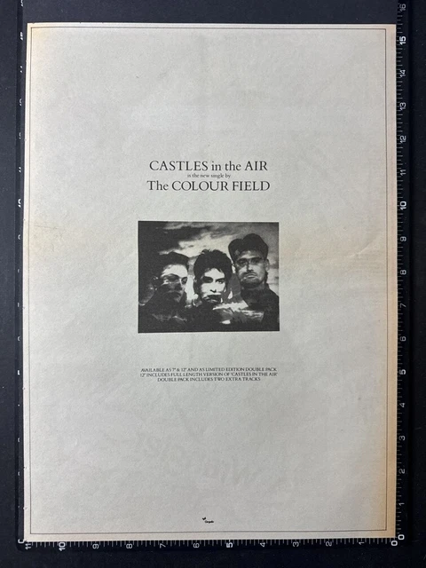 COLOUR FIELD -CASTLES IN THE AIR TERRY HALL 15X11" 1985 Press Advert ...