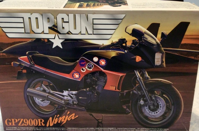 AOSHIMA TOP GUN Kawasaki Ninja GPZ 900 R 1/12 Modèles Kits EUR 51,74 ...