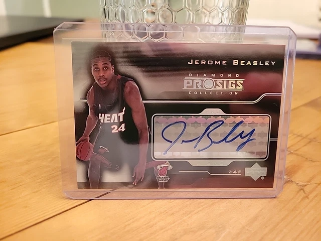JEROME BEASLEY/MIAMI HEAT/2004 Upper Deck/Pro Sigs insert/autographié ...