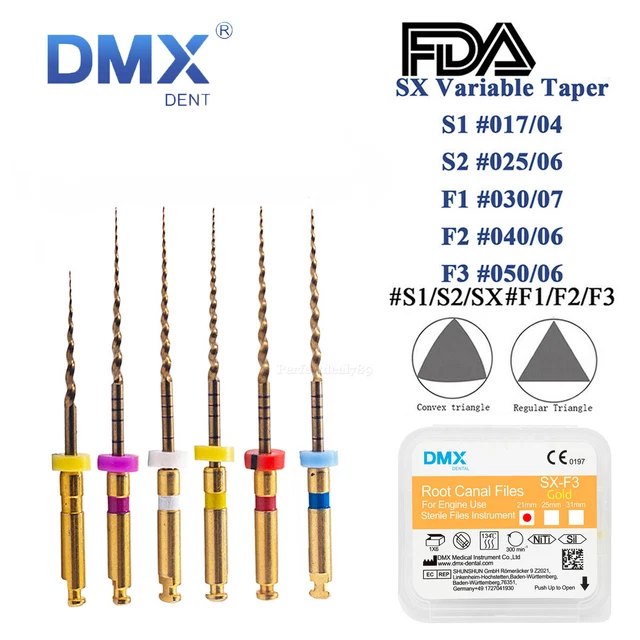 DENTAL ENDO ROTARY Files X-Pro Gold Taper NITI Endodontic Root Files ...