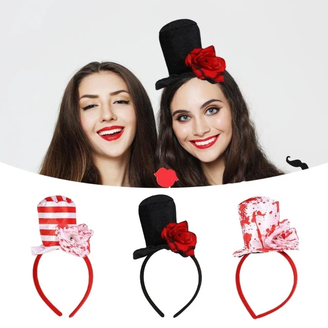 WITCH HAT HEADBAND Halloween Wizard Hat Hairhoop Adult Stage ...