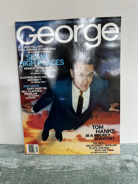 JOHN JFK KENNEDY JR. ~ George Magazine April 1998 Tom Hanks £27.00 ...