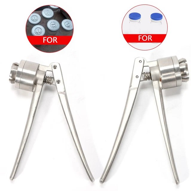 MANUAL VIAL CRIMPER Stainless steel 20mm Medical Bottle Cap Crimping ...