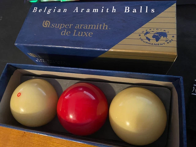 BOULES DE BILLARD Belgian Aramith balls de luxe coffret de 3 diametre ...