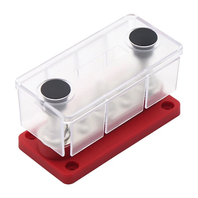 ADVANCED RED POWER Distribution Block for Car RV with 4 Terminal Screws ...