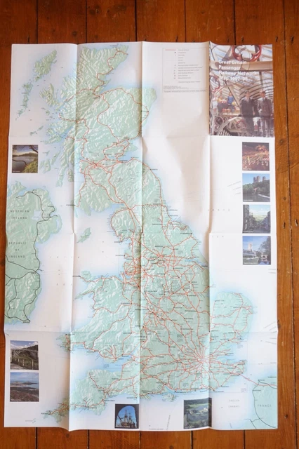 1997 1998 BRITISH Rail Passenger Network Railway Map VGC £9.59 ...