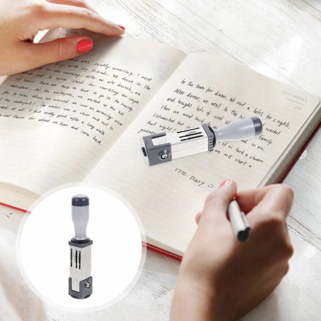 PORTABLE DATE STAMP Handle Date Stamper Handheld Date Rolling Stamp ... PORTABLE DATE STAMP Handle Date Stamper Handheld Date Rolling Stamp ...