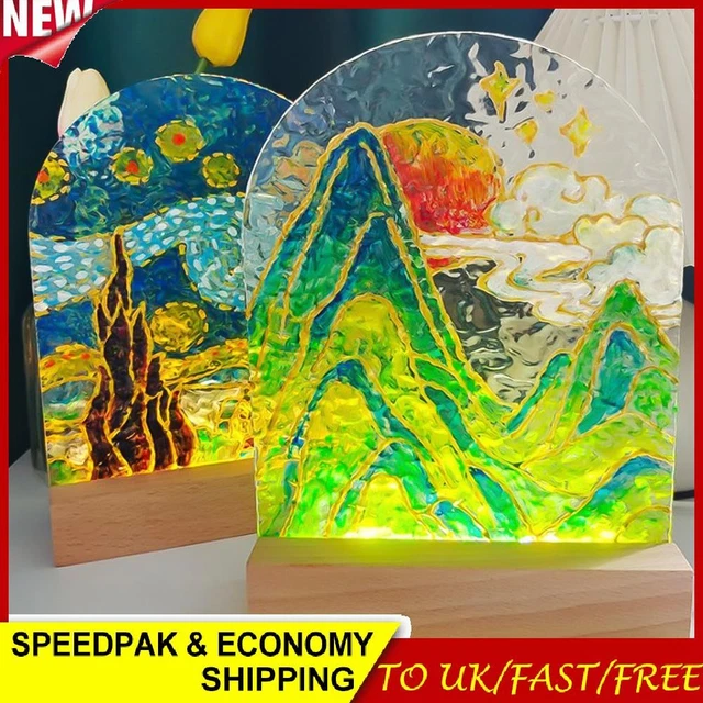 USB POWERED LED Display Base Ornament Stand Night Light Lamp Base DIY ...