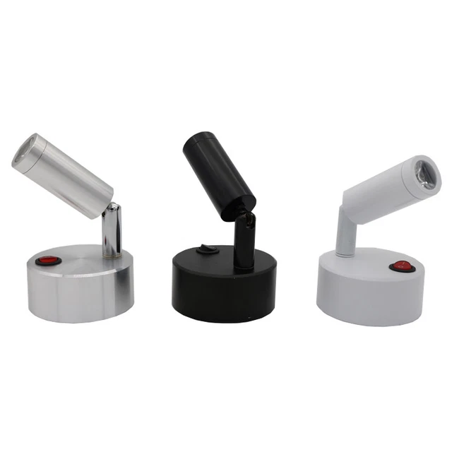 3W LED PICTURE Spotlight Portable Light Battery-Powered Lamp Button ...