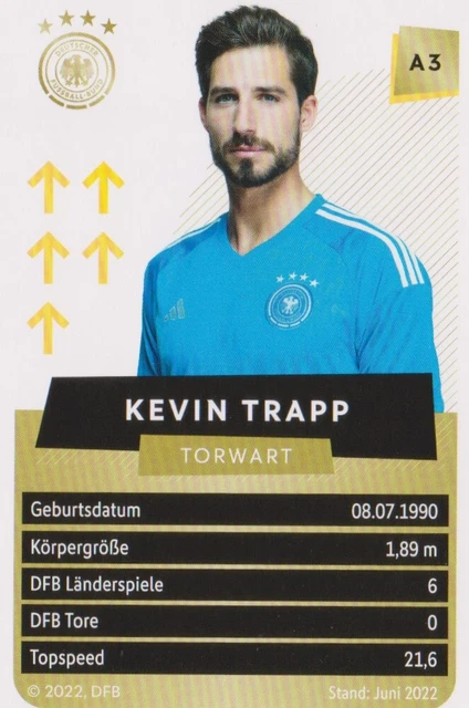 FERRERO TEAM CARDS football Coupe du Monde 2022 A3 Kevin Trapp image de ...