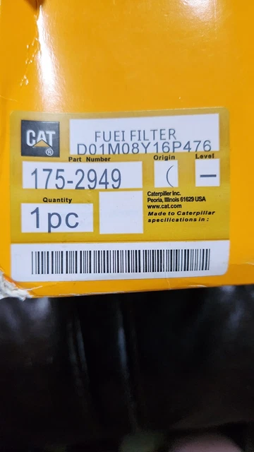 GENUINE CATERPILLAR 175-2949 Fuel Filter Water Separator CAT 1752949 ...