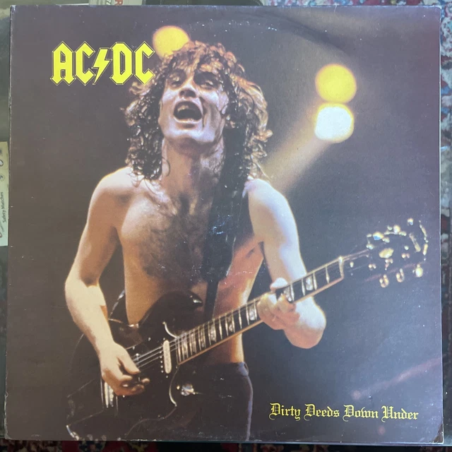 RARE DISQUE VINYLE d'AC/DC LIVE Brisbane Australie décembre 1976 EUR ...