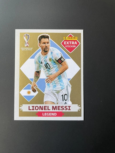 GOLD LIONEL MESSI - Panini Qatar 2022 FIFA World Cup - Extra Sticker Legend £79.52 - PicClick UK