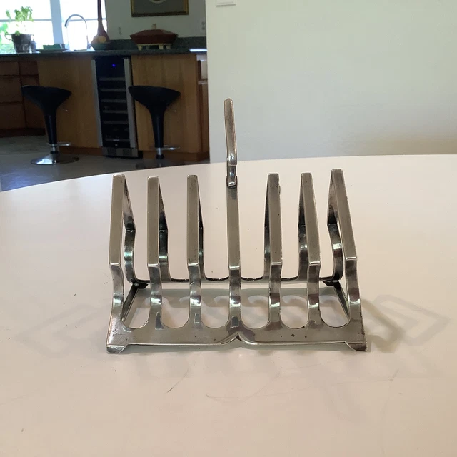 VINTAGE ROGERS Art Deco Silver Plate Toast Rack Letter Holder WOW $59. ...
