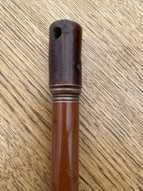 ANTIQUE EDWARDIAN GADGET Walking Stick/cane With Concealed Smoking Pipe ...