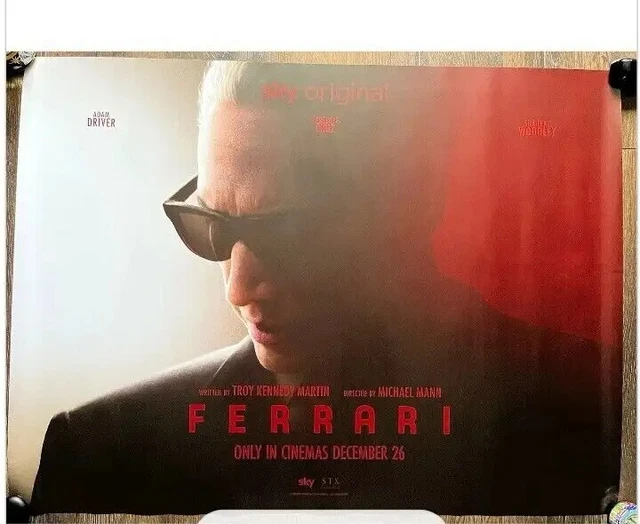 FERRARI MOVIE ORIGINAL 2023 quad cinema poster | Enzo | Adam Driver ...
