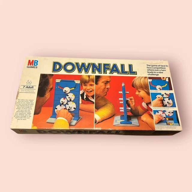MB GAMES DOWNFALL 1970 Long Box Board Game 100% Complete Milton Bradley ...
