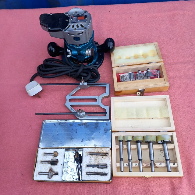 BLACK & DECKER HA1250 heavy duty router 670W and router bits £42.32 ...