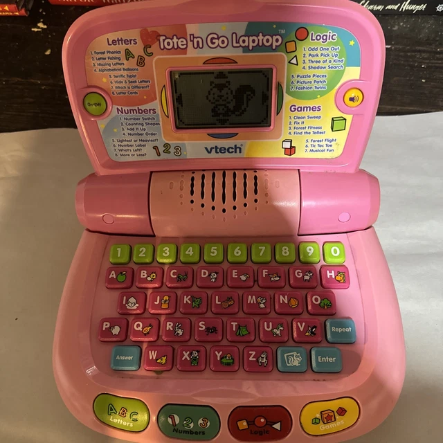 VTECH TOTE AND Go Laptop Pink Computer Education Learning Toy Tested ...