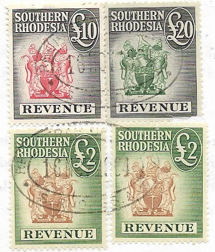 SOUTHERN RHODESIA 1964 Deed of Transfer Full Revenue Document Face ...