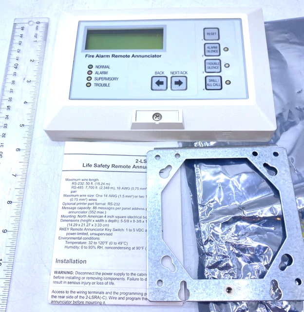 EST EDWARDS FIRE Alarm Remote Annunciator 2-LSRA-C, 387414 Working $125 ...