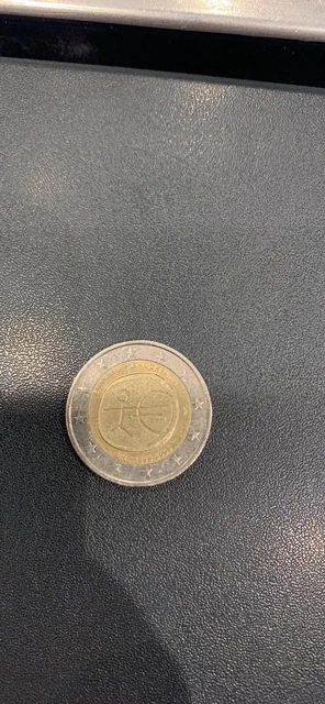 2 EURO COIN with Stickman EMU 1999-2009 Rare Commemorative Coin ...