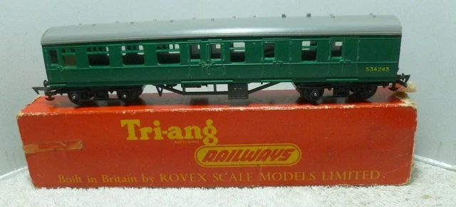 TRIANG R220 MAIN Line Brake 3rd class Coach Green S34243 £6.50 ...