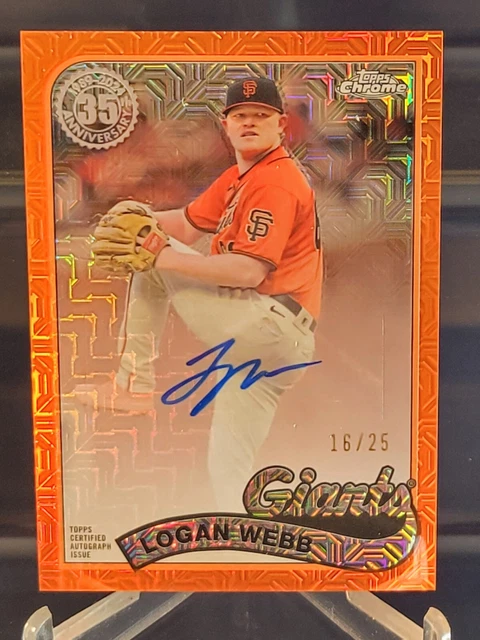 2024 TOPPS SERIES 2 #2T89C-54 Logan Webb PACK ARGENT ORANGE AUTO #16/25 ...