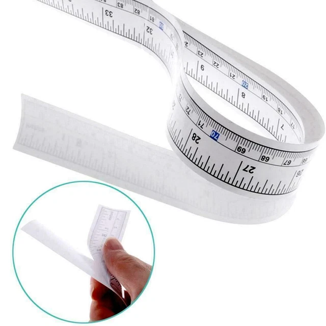 SELF ADHESIVE METRIC Measure Tape 90cm Vinyl Ruler Machine For Sewing ...